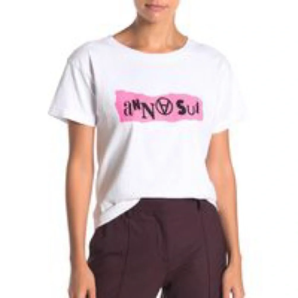 Anna Sui | Tops | Anna Sui Punk Logo Graphic Tee Size Medium | Poshmark